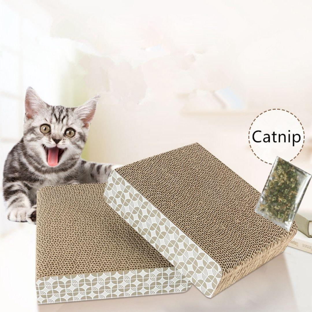 Bàn cào móng cho mèo với thiết kế ngộ nghĩnh giúp mèo thư giãn